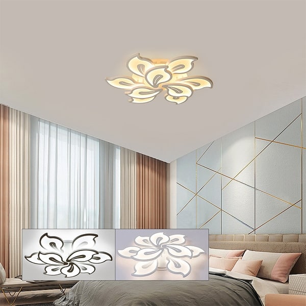 Modern Acrylic Ceiling Light Loft Chandelier Living Room LED Fixtures ...