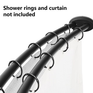 Utopia Alley Rustproof Aluminum Double Curved Shower Rod, Adjustable ...