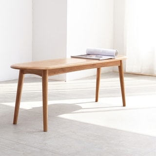 Natural Oak Wood Bench Table Bench for Living Room - Bed Bath & Beyond ...