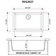 Ruvati RVG2027 epiGranite 26-3/8" Undermount Single Basin Granite - Bed ...