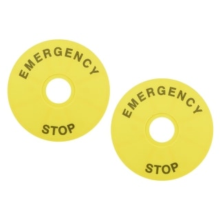 2Pcs 22mm ID Emergency Stop Sign For Push Button Switch Replacement ...