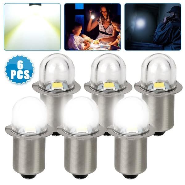 6-Pack P13.5S LED Flashlight Bulbs - DC 3V Upgrade White - Bed Bath & Beyond - 40264363