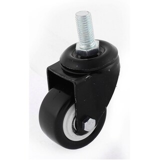 Trolley Hardware Swivel Type Thread Stem Caster Wheel Black 50mm x 24mm ...