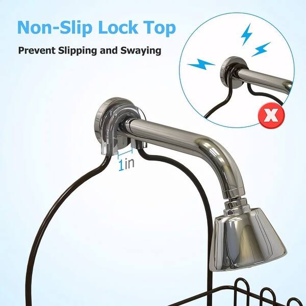 Stainless Steel Bathroom Hanging Shower Head Decor Organizer Rack - Bed ...
