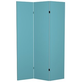 6 ft. Tall Double Sided Teal Canvas Room Divider - Bed Bath & Beyond ...