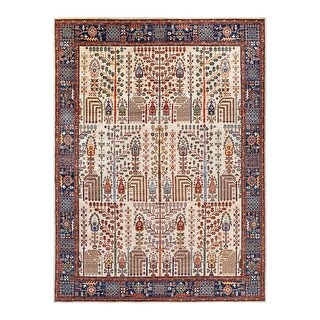 Overton Hand Knotted Wool Vintage Inspired Traditional Serapi Ivory ...