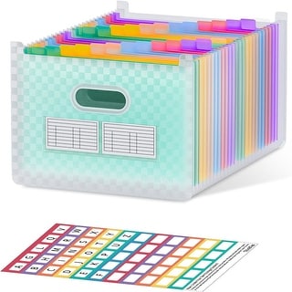 26 Pockets Expanding File Folder - Green - Bed Bath & Beyond - 39310728