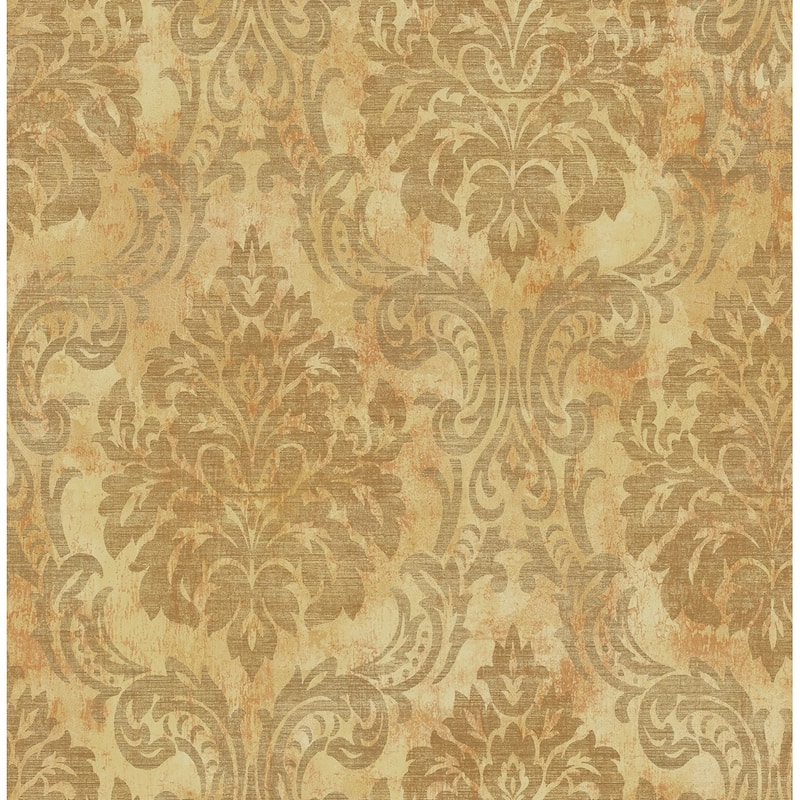Seabrook Designs Metropolitan Damask Unpasted Wallpaper - Overstock ...