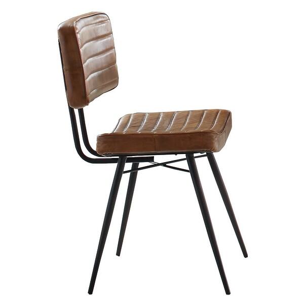 Modern Channel Tufted Leather Dining Chiars (Set of 2) - Bed Bath ...