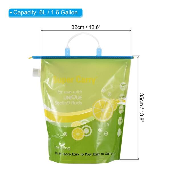 6L Collapsible Water Container Bag with Spigot, Folding Water Jug ...