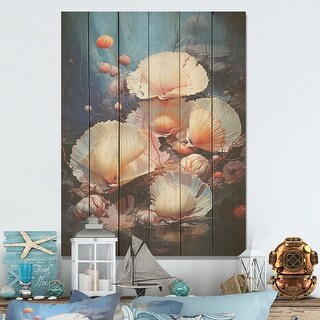 DESIGN ART "Underwater Dreams Aquatic Clam" Clam Wood Wall Decor ...