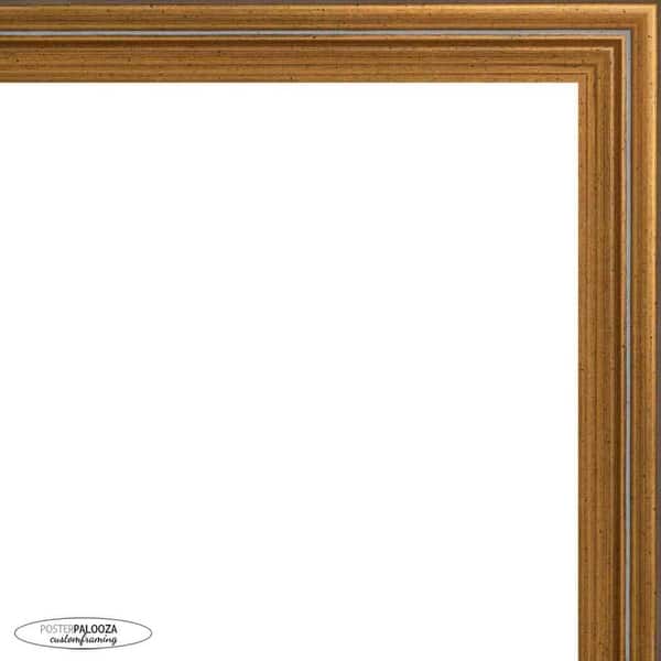 17x12 Traditional Gold Complete Wood Picture Frame with UV Acrylic ...