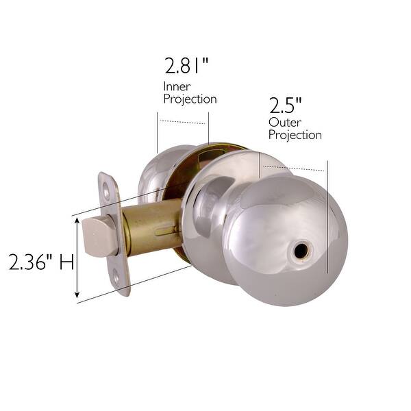 Design House 779041 Cambridge Privacy Bed and Bath Door Knob Polished ...