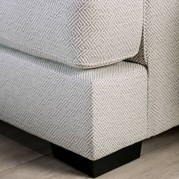 Avir Transitional Fabric Sloped Track Arms Sofa by Furniture of America ...