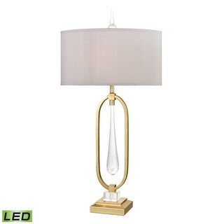 Elk Home Spring Loaded Gold Leaf With Off White Shade Table Lamp - Bed ...