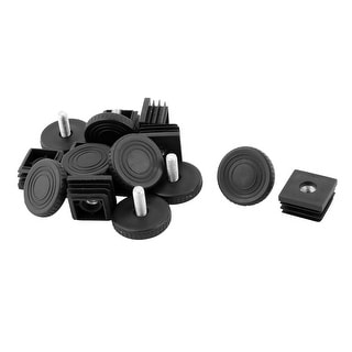 Plastic Rectangle Adjustable Leveling Foot Tube Insert Plug 30 x 30mm 8 ...