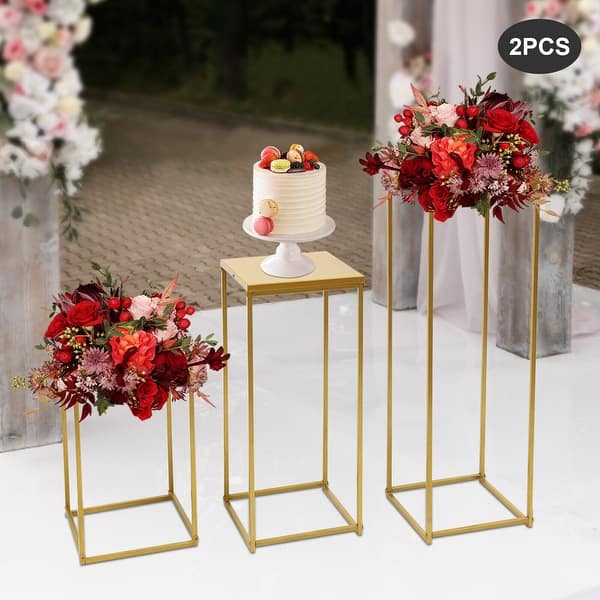 6 Pcs Wedding Flower Stands Gold Pedestal Stand - On Sale - Bed Bath ...