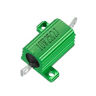 Aluminum Case Resistor 10W 25 Ohm Green Wirewound for LED with Rod Post ...