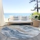 Machine Washable Indoor/ Outdoor Funky Waves Chantille Rug - Bed Bath ...