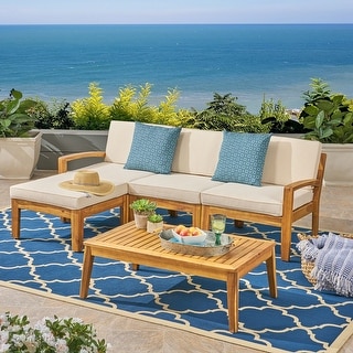 Grenada Outdoor Acacia Sectional Sofa Set by Christopher Knight Home ...