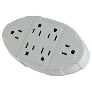 Westinghouse 6-Outlet Electric Transformer Tap Grounded Wall Adapter ...