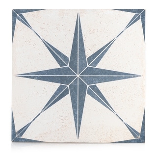Industry Tile 9x9 Star Blue Porcelain Tile Wall and Floor - Bed Bath ...