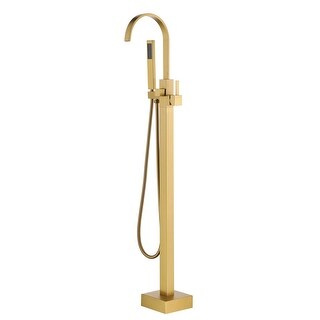 Single-Handle Floor-Mounted Bathtub Faucet High Flow Bathroom Tub ...