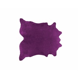 HomeRoots 6' x 7' Plum Cowhide Handmade Area Rug - 84 - Bed Bath ...