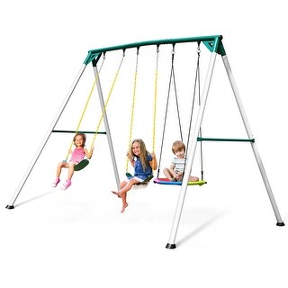 9.5' Heavy Duty Metal Swing Set - N/A - Bed Bath & Beyond - 38167963