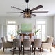 Cusp Barn 65 Inch Chandelier Fan Farmhouse Ceiling Fan with Light ...