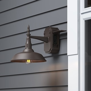 Modern Oil Rubbed Bronze 1-Light Dusk To Dawn Sensor Outdoor Sconces ...
