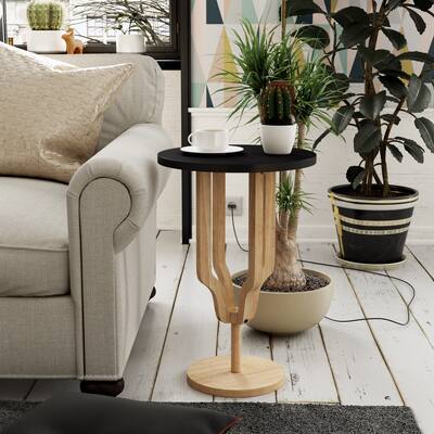 COZAYH Small Pedestal End Table, Rustic Farmhouse Cottagecore Accent ...