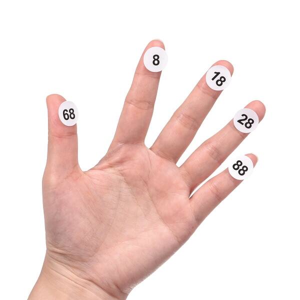 Round Number Stickers, 15mm Dia Number 1-100 Coated Paper Label 30 ...