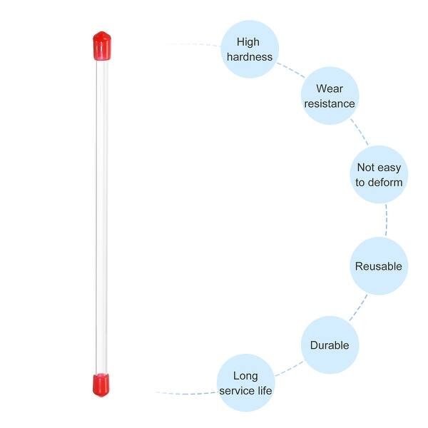 Clear Rigid Tube Plastic Tubing with Red Cap 5mmx6mm/0.2"x0.23", 1 Set ...