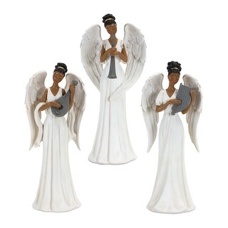 Angel w/Instrument (Set of 3) - 3"L x 4"W x 10"H - Bed Bath & Beyond ...