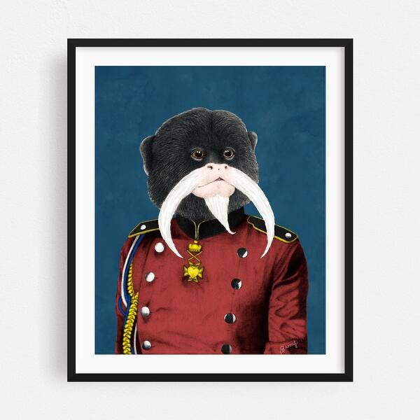 Emperor Tamarin Drawing Monkey Art Print/Poster - Bed Bath & Beyond ...