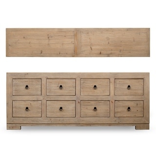 Capri Chest of Drawers Weathered Natural Pine 88x18x35H - Bed Bath ...
