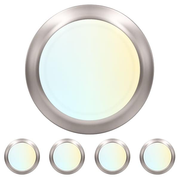 Luxrite 6 Inch LED Disk Lights, Dimmable, 5CCT 2700K-5000K, 12.5W ...