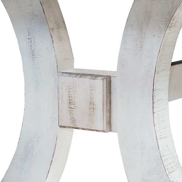 Furniture of America Sylmer White 86-inch Wood Expandable Dining Table ...