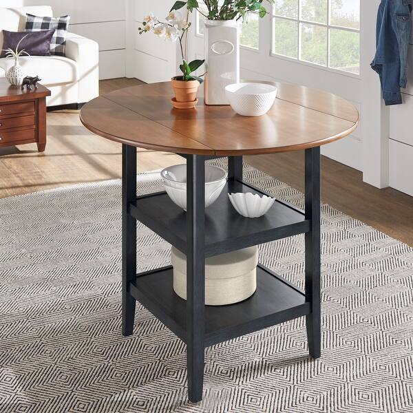 round drop leaf table for 6