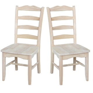 International Concepts Solid Wood Magnolia Dining Chairs, Set of 2 ...