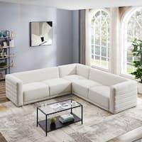 Sardinia Mid-Century Modern Corner Sectional Sofa - On Sale - Bed Bath ...