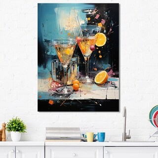 Designart "Mixologists Palette Cocktail Collage" Cocktails Wall Art ...