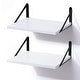 White Floating Shelves, 12 Inch Deep Wall Mounted Shelves Set of 2 ...