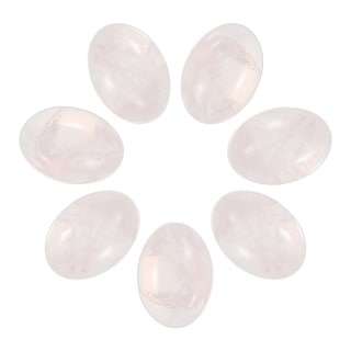 Flat Oval Stone 14mm x 10mm Crystal Stone Beads for Decoration 7 Pcs ...