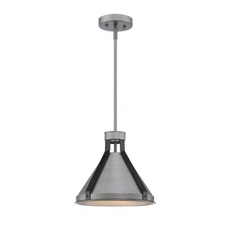 2 Pack Industrial Pendant Light With Black Metal Dome Lamp Shade - On ...