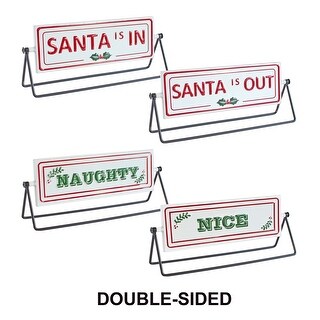 Reversable Santa Sign (Set of 2) - Bed Bath & Beyond - 37591617