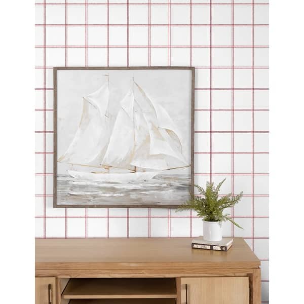 Seabrook Designs Nautical Plaid Unpasted Wallpaper - Bed Bath & Beyond - 32942108