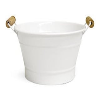 White With Wooden Handles Bucket - Bed Bath & Beyond - 41934968
