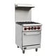 Commercial 4 Burner Gas Range with Oven in Stainless Steel - Bed Bath ...